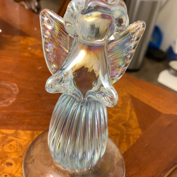 Unique Vintage | Holiday | Iridescent Heavy Art Glass Angel That Will ...